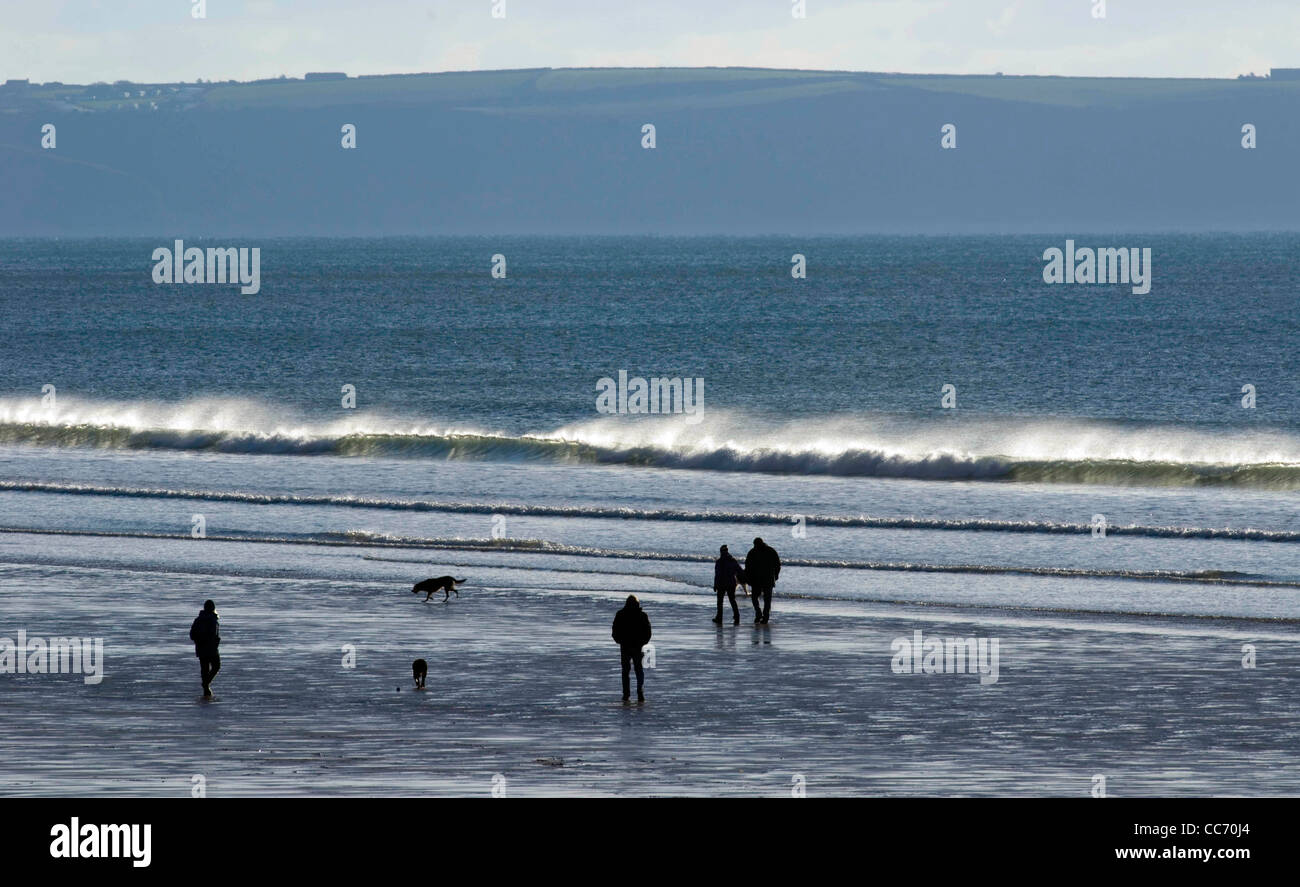 Newgale beach in Pembrokeshire, which is on the way from Haverfordwest ...