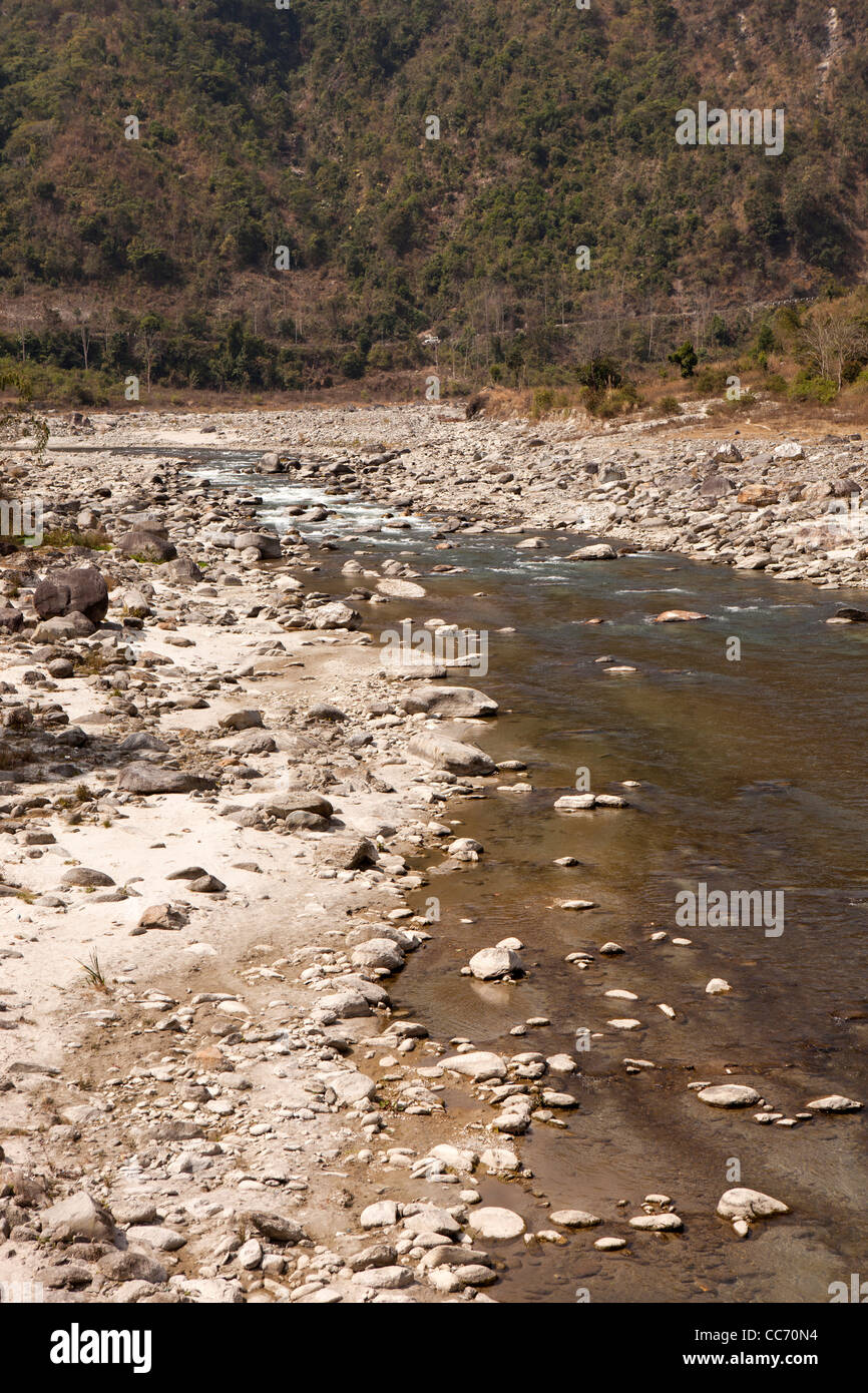 India, Arunachal Pradesh, Tenga, Kameng River flowing through Himalayan ...