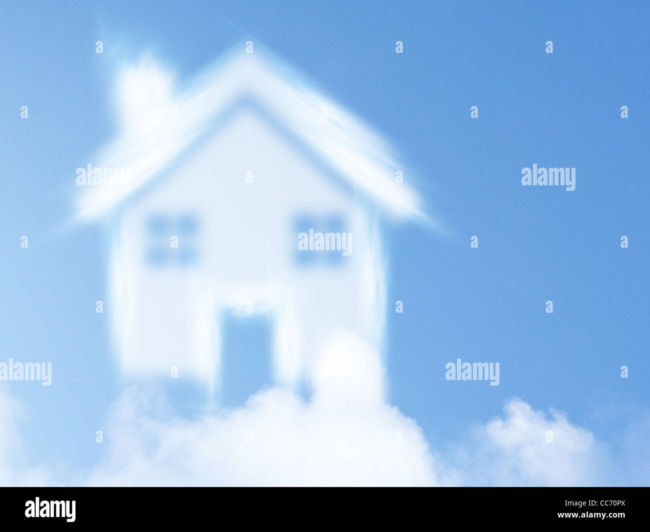 small house from clouds, Dream of homeownership Stock Photo - Alamy