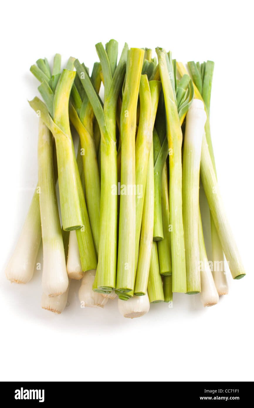 Fresh raw leek slice Cut Out Stock Images & Pictures - Alamy