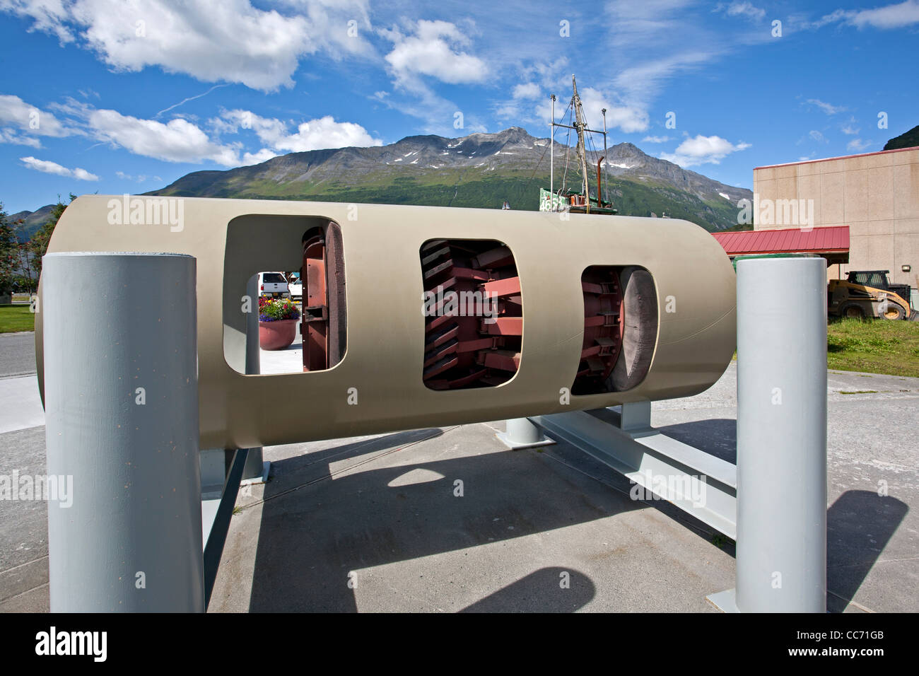 "Scraper pig". Device used to remove wax deposits from the inside of ...