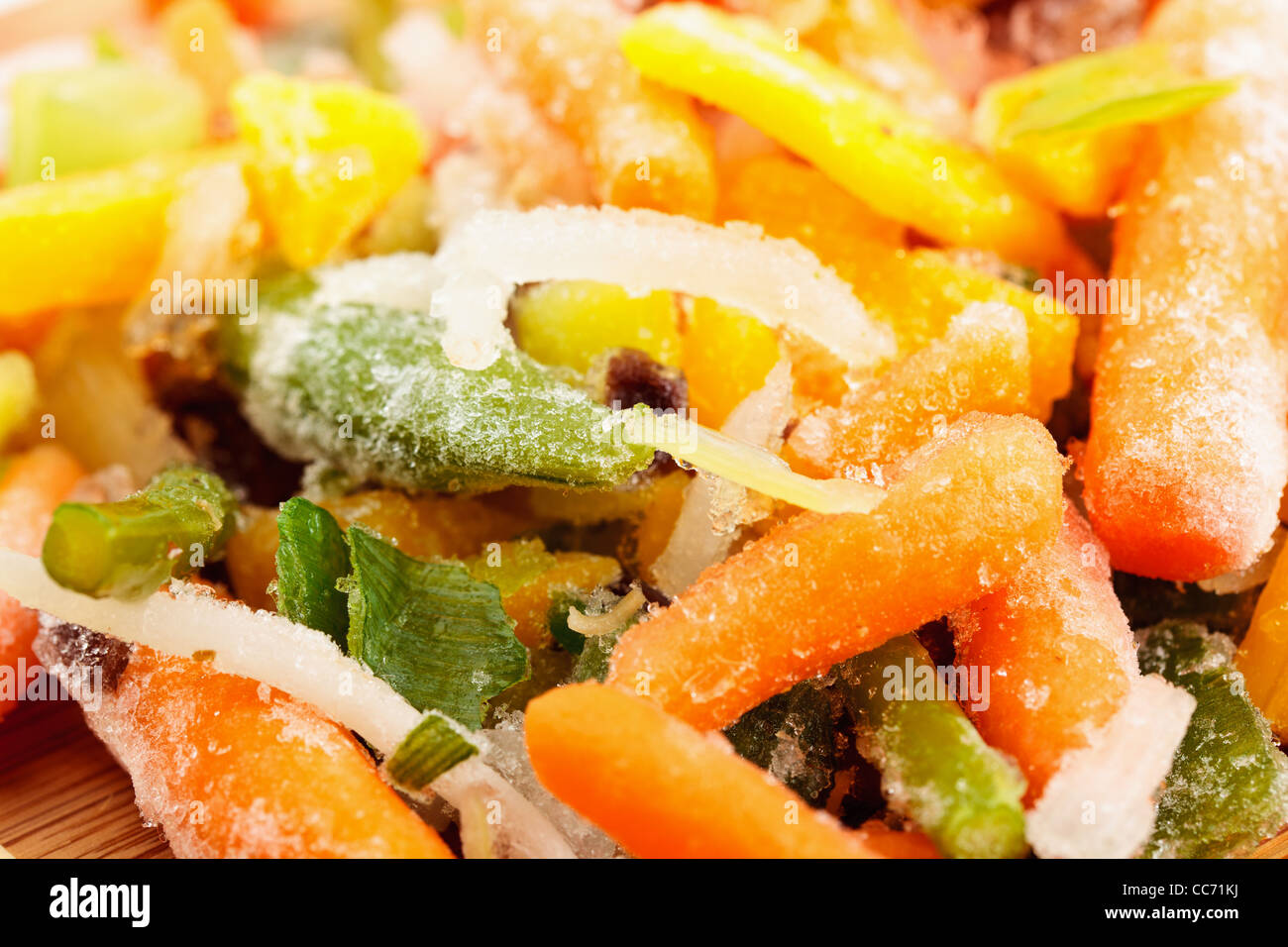 Fridge food - closeup of frozen vegetables Stock Photo - Alamy