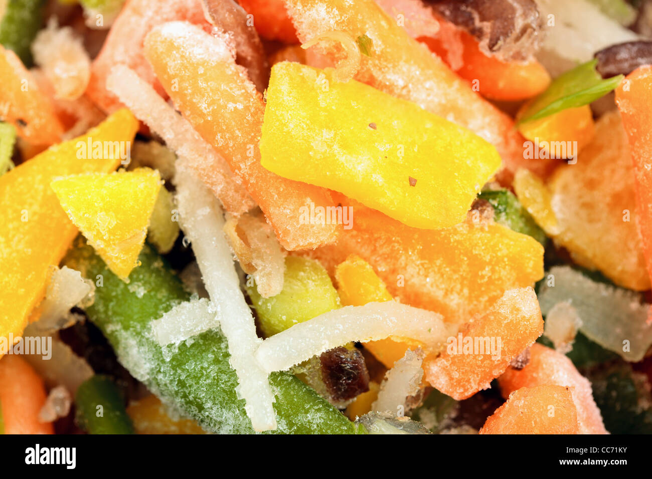 Fridge food - closeup of frozen vegetables Stock Photo - Alamy