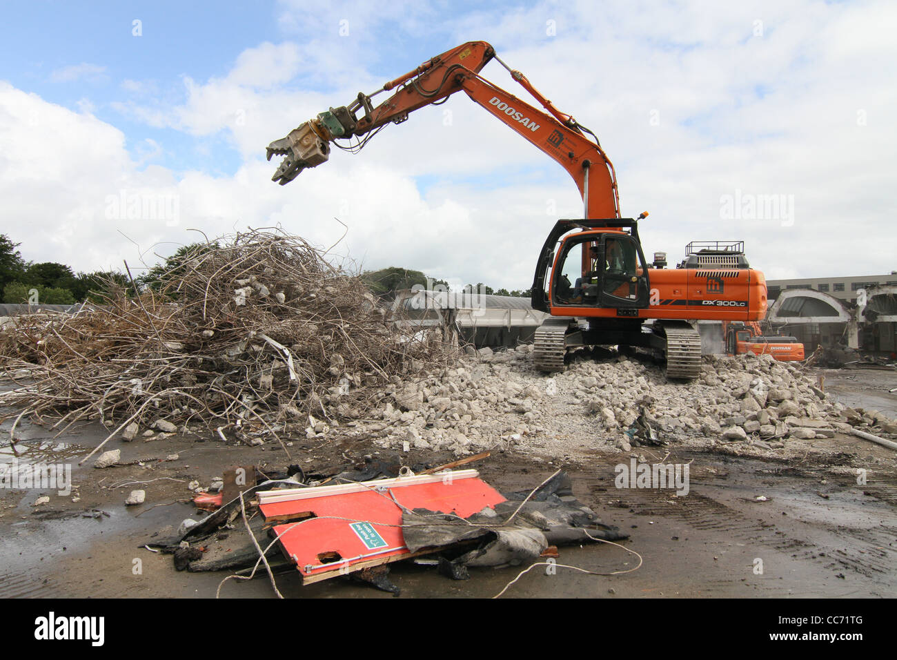 Large scale industrial demolition Stock Photo - Alamy