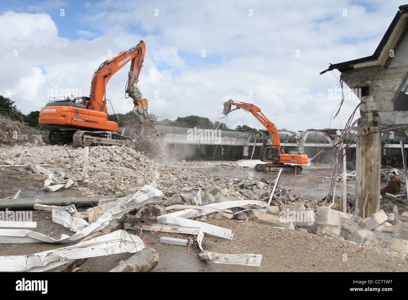 Large scale industrial demolition Stock Photo - Alamy
