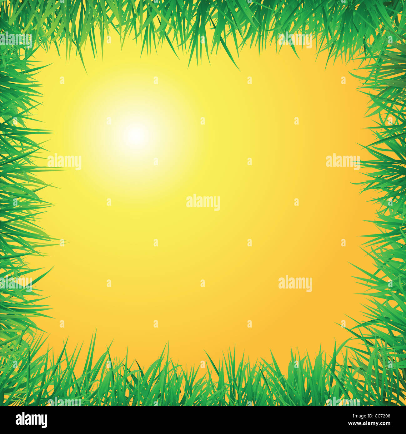 concept background, sunrise theme with grass border Stock Photo - Alamy