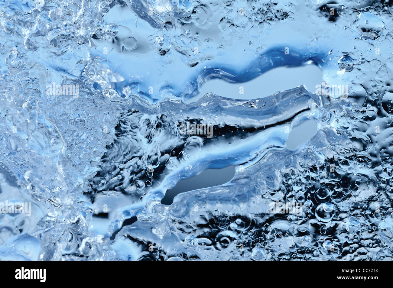 Close-up of melting ice with air bubbles trapped inside Stock Photo - Alamy