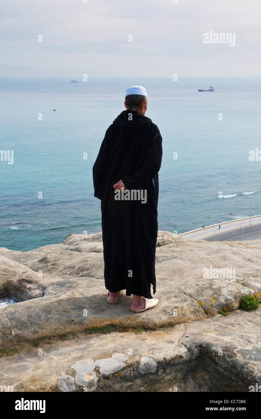 Cliff in the district of Marshan, Tangier, Morocco, North Africa Stock ...