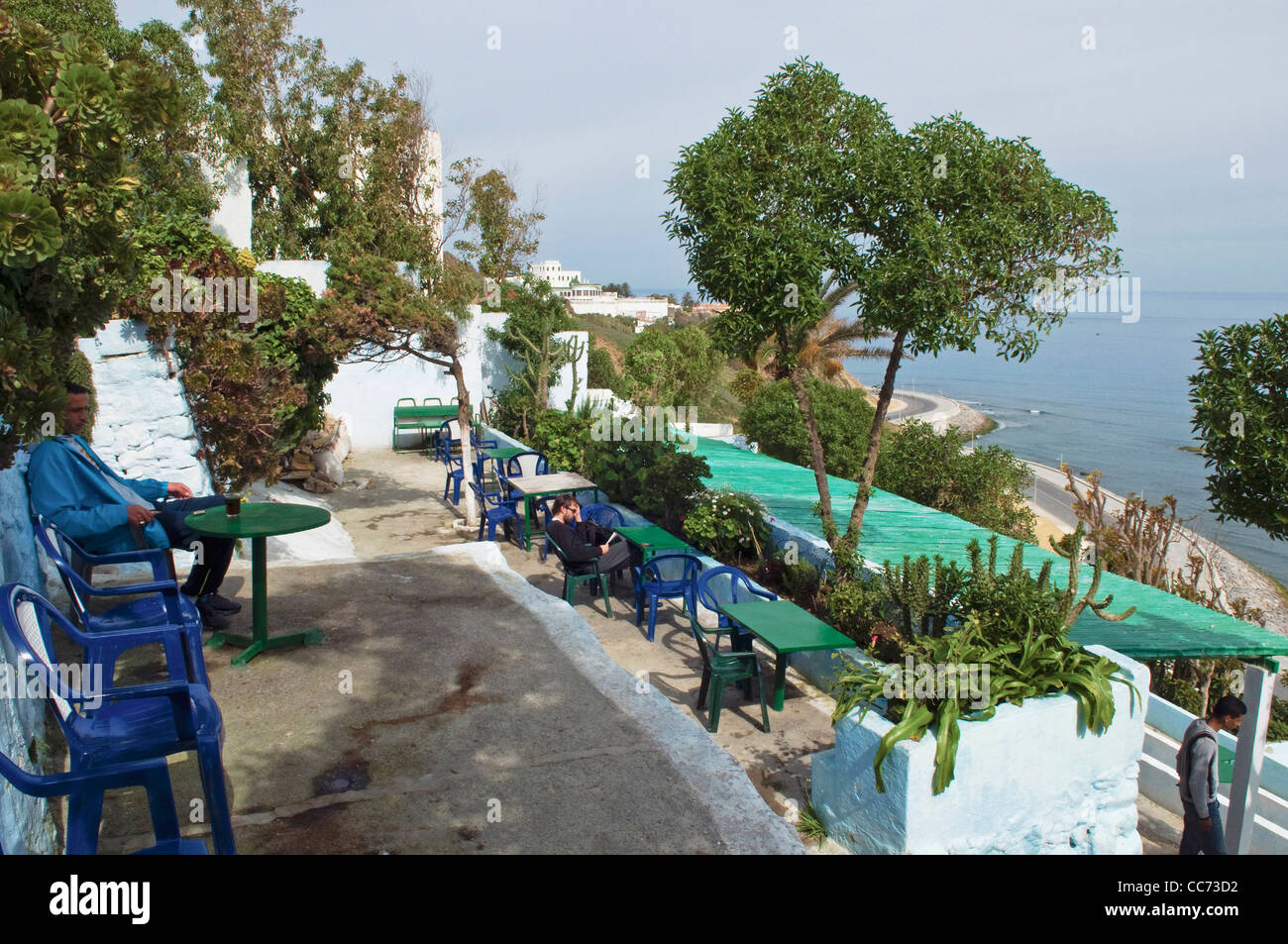 Cafe Hafa (Coffee shop), Tangier, Maroc, Afrique du Nord Stock Photo ...