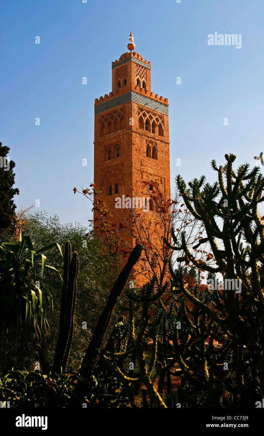 The "Koutoubia" mosque tower. Marrakech, Morocco Stock Photo - Alamy