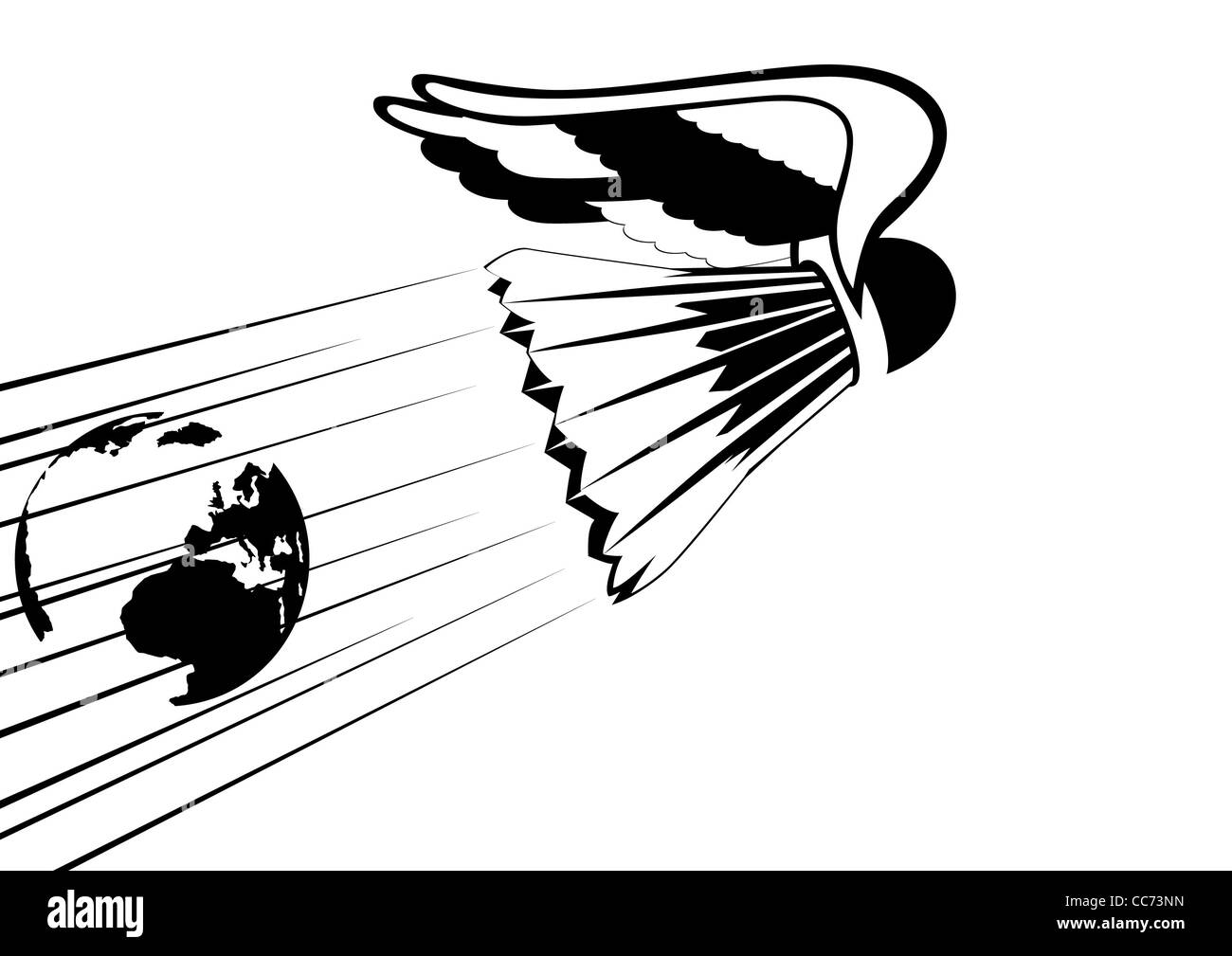 Badminton shuttlecock drawing hi-res stock photography and images - Alamy