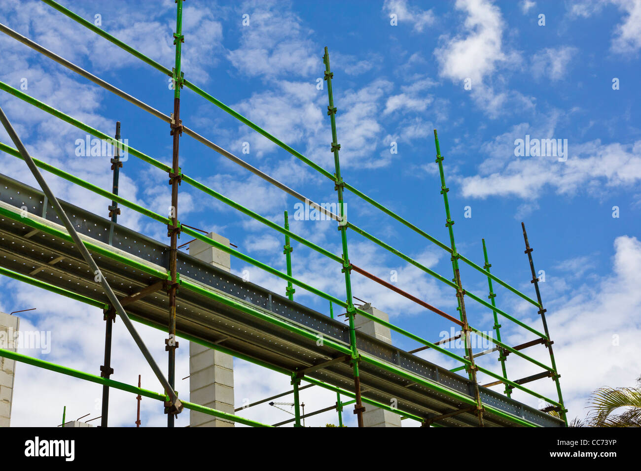 Scaffolding at building site Stock Photo - Alamy