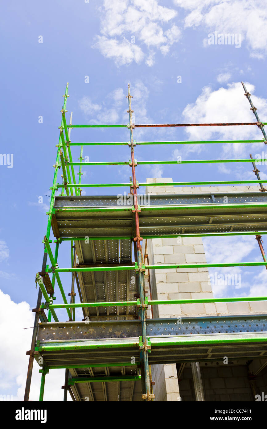 Scaffolding at building site Stock Photo - Alamy