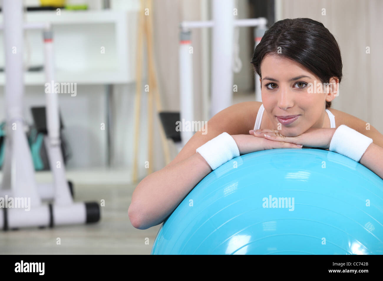 Gym equipped with an exercise ball Stock Photo - Alamy