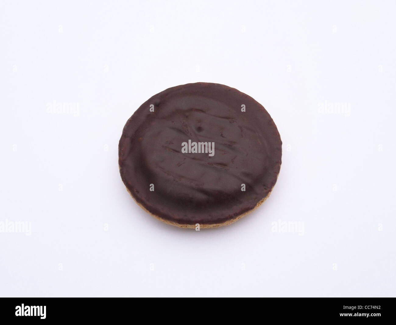 One Jaffa Cake on a White Background Stock Photo - Alamy