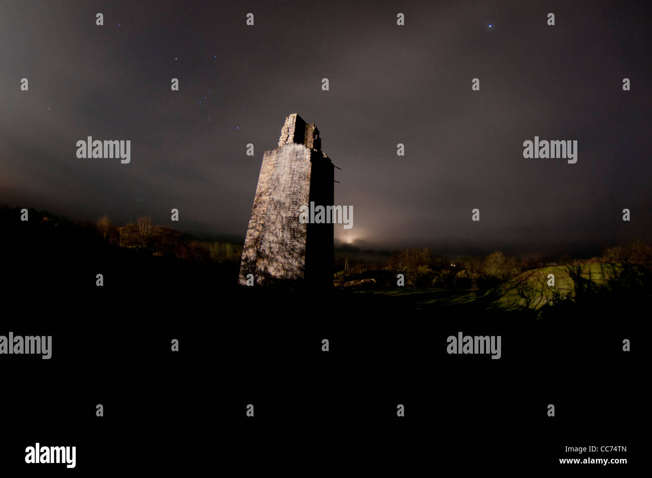 Bissoe valley nature reserve at night Stock Photo - Alamy
