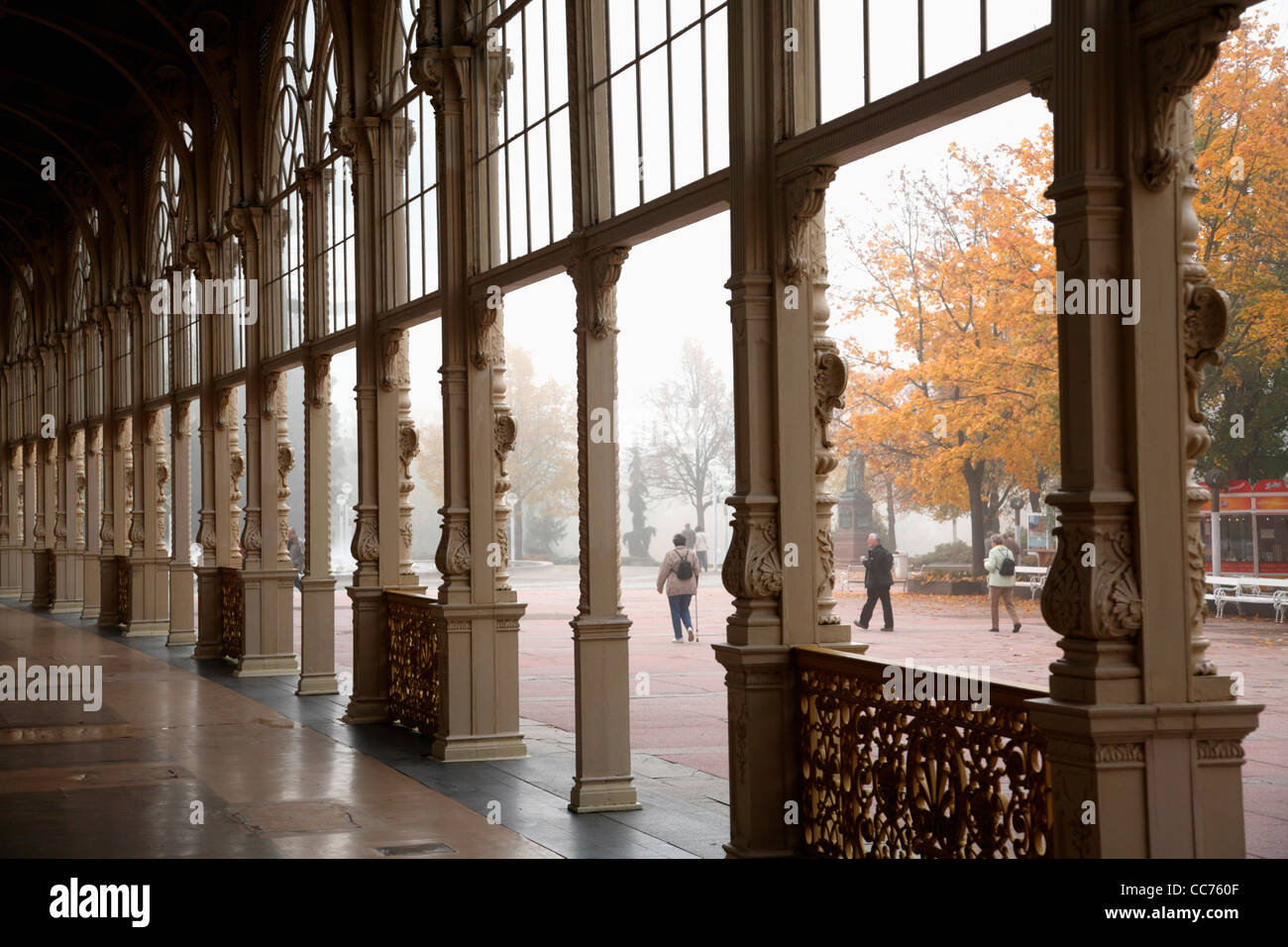 Europe, Czech Republic, Marianske Lazne. Cast-iron structure of the ...