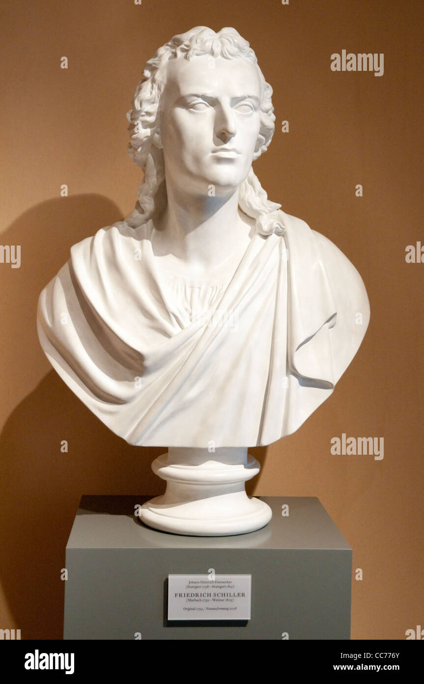 Bust of Friedrich Schiller in the Schillerhaus museum, Rudolstadt ...