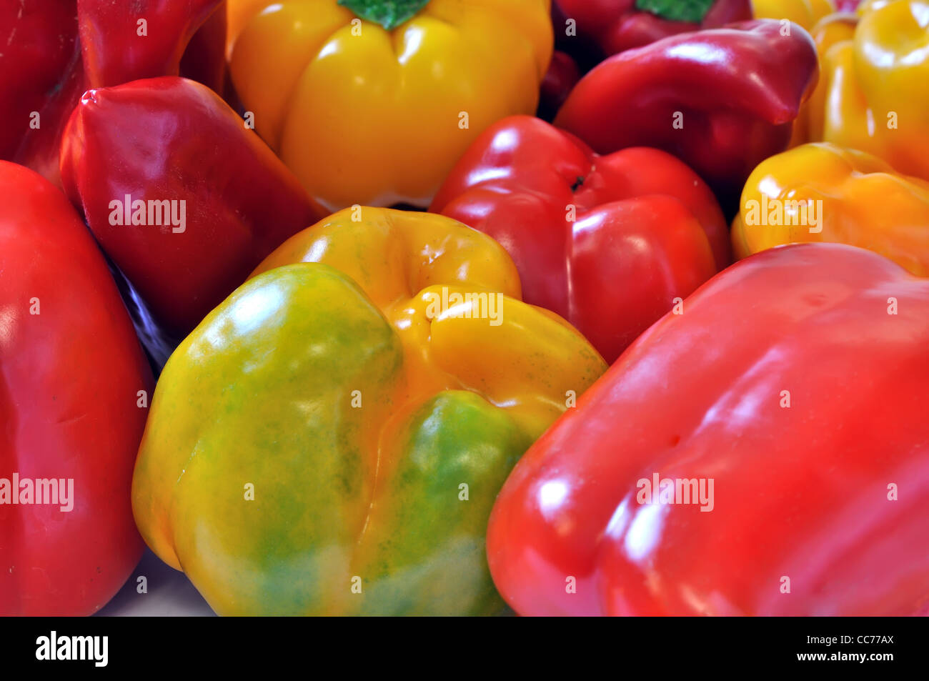 assorted fresh multicolored peppers Stock Photo - Alamy