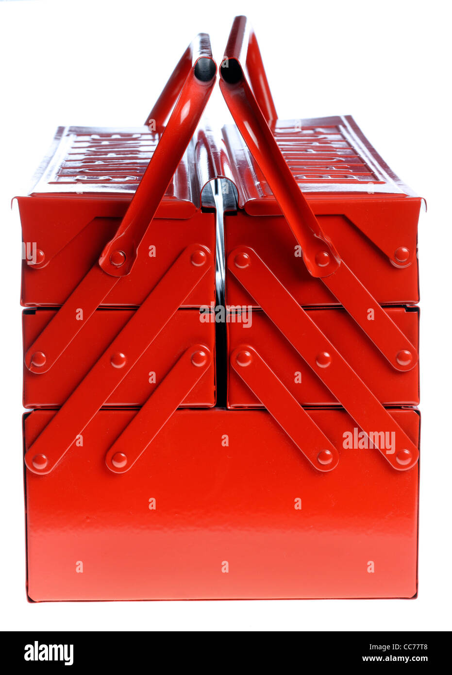 Red, metal toolbox Stock Photo - Alamy