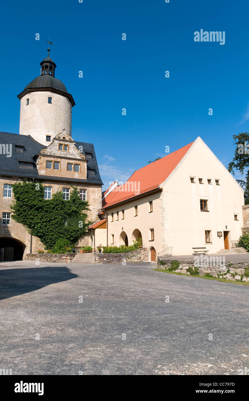 Inner courtyard of Ranis Castle, Ranis, Thuringia, Germany, Europe ...