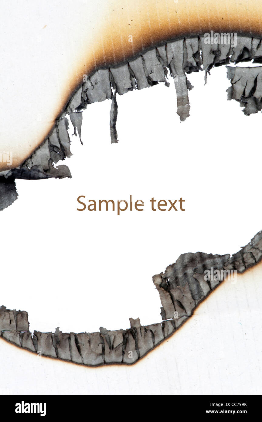 Slightly burnt paper with blank space Stock Photo - Alamy