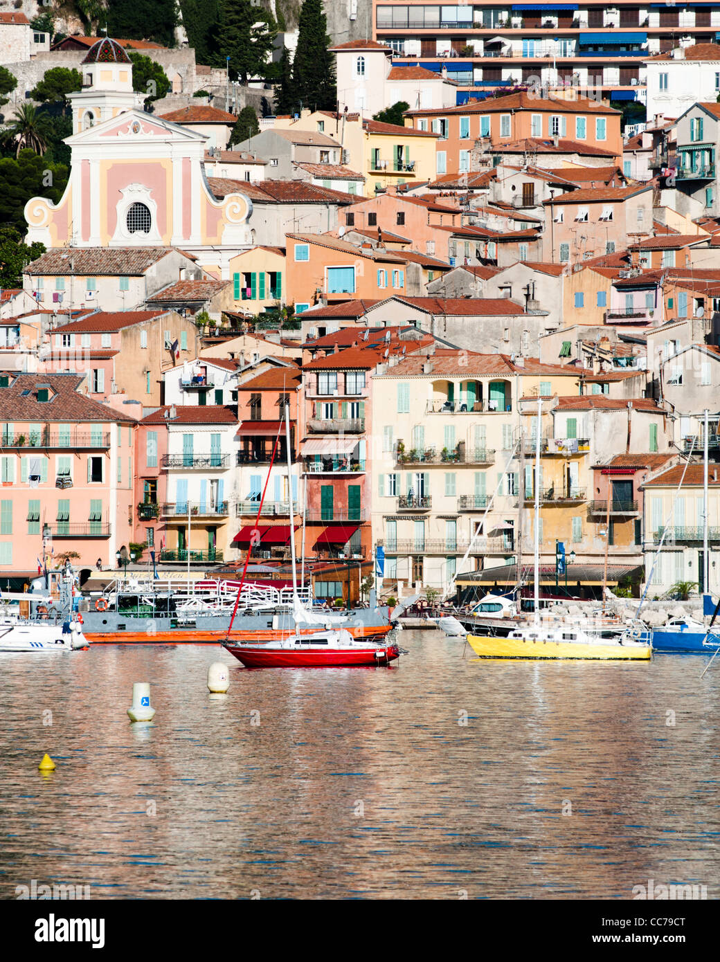 Villefranche sur mer - view of village Stock Photo - Alamy