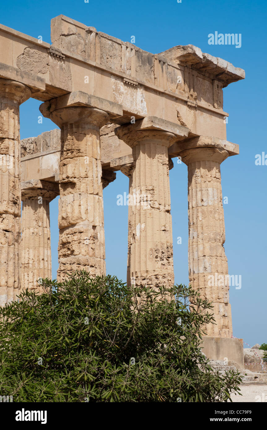 Selinunte Selinus E Temple dedicated to Hera Stock Photo - Alamy