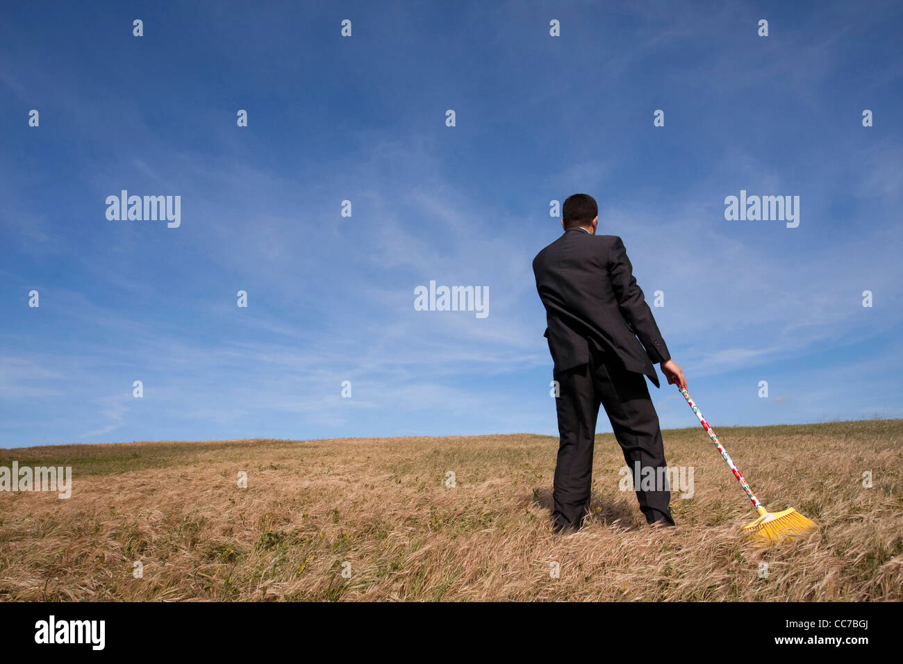 Sweeping a field hi-res stock photography and images - Alamy