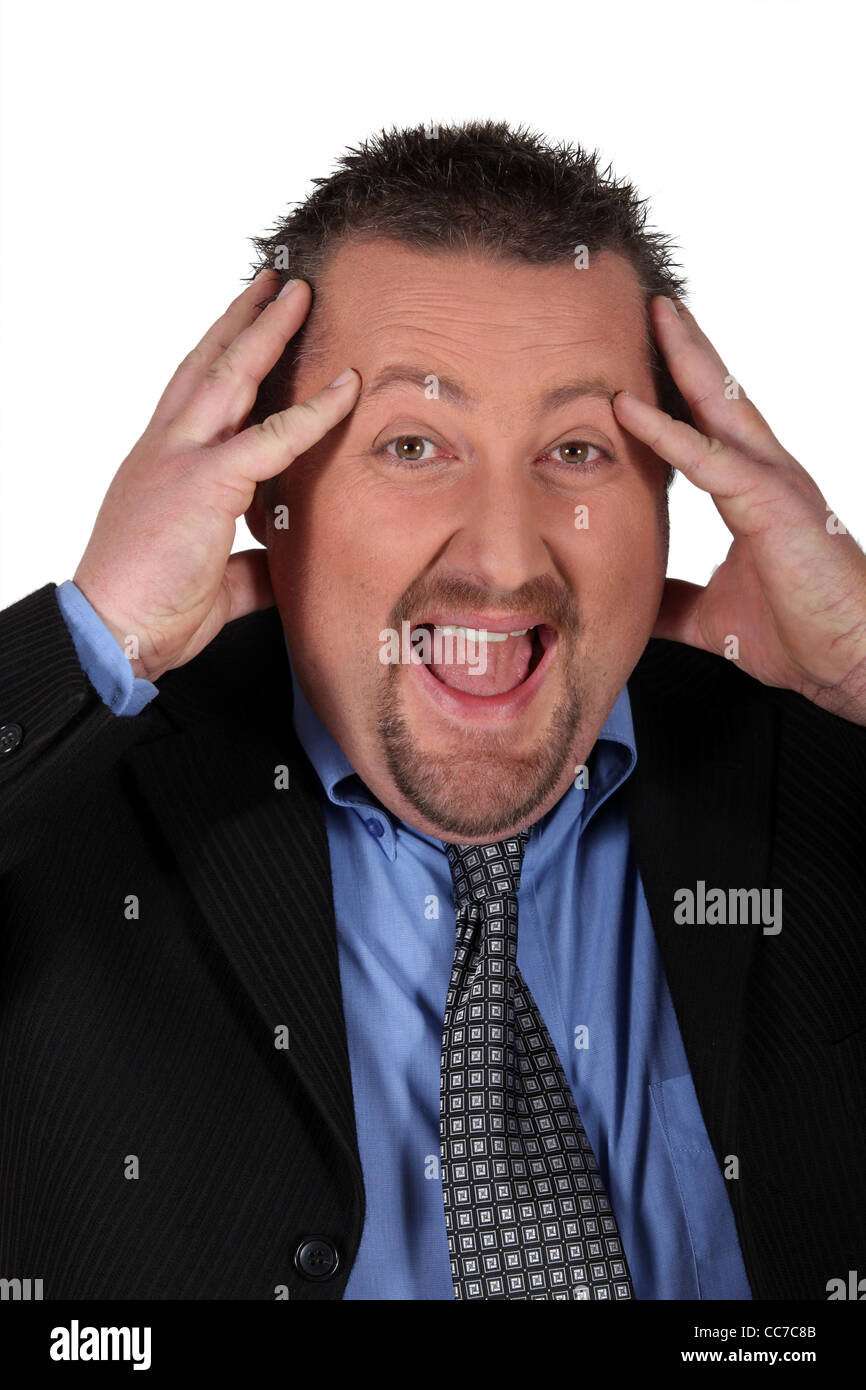 Portrait of a stressed businessman Stock Photo - Alamy