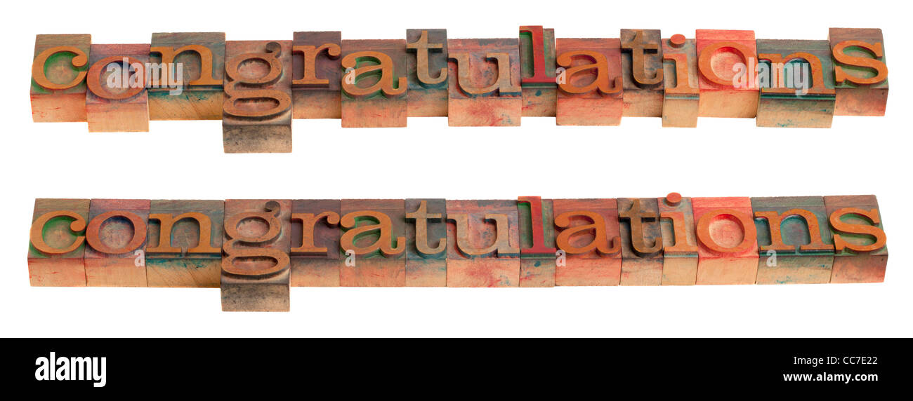 Congratulations word hi-res stock photography and images - Alamy