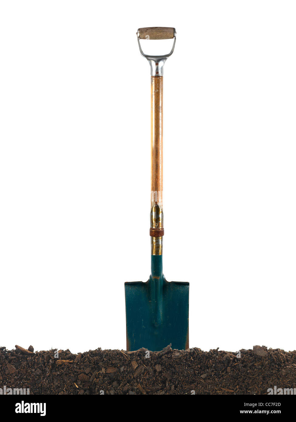 A garden shovel isolated against a white background Stock Photo - Alamy