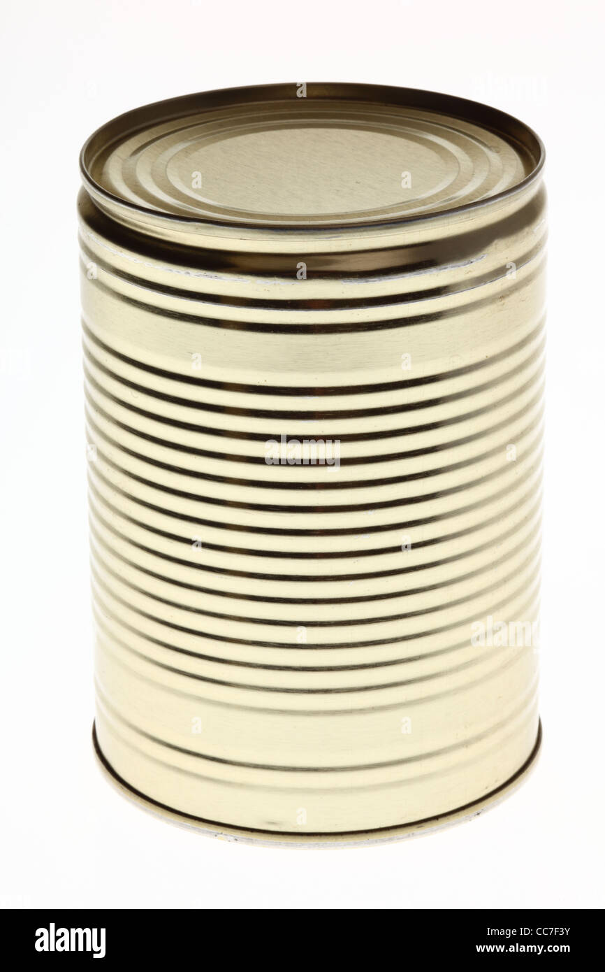 can, tin of food isolated on white Stock Photo - Alamy