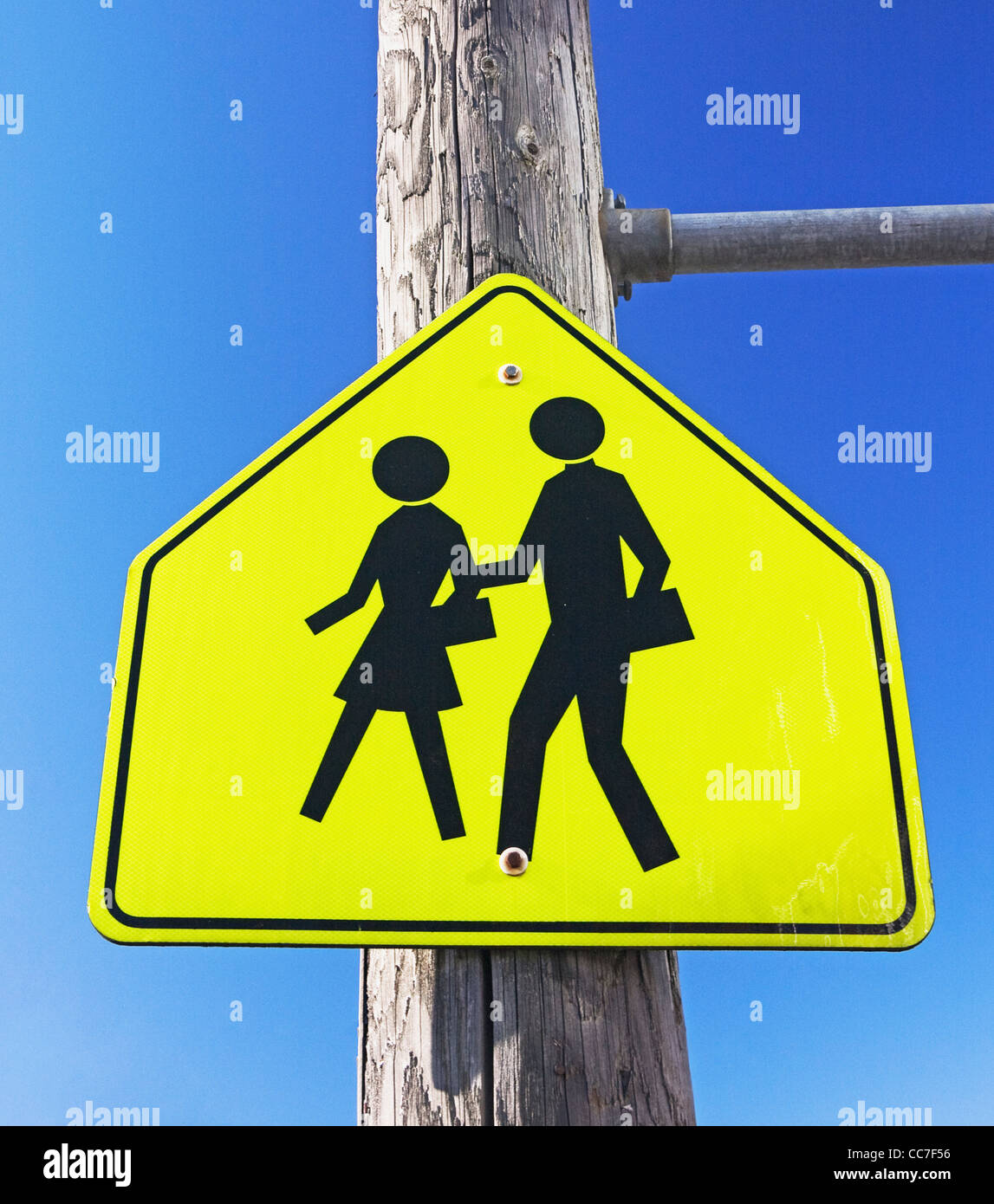 Pedestrian safety sign hi-res stock photography and images - Alamy
