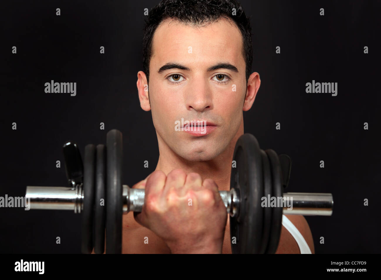 man lifting weight Stock Photo - Alamy