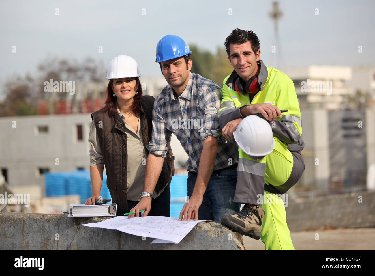 Three skilled workmen hi-res stock photography and images - Alamy