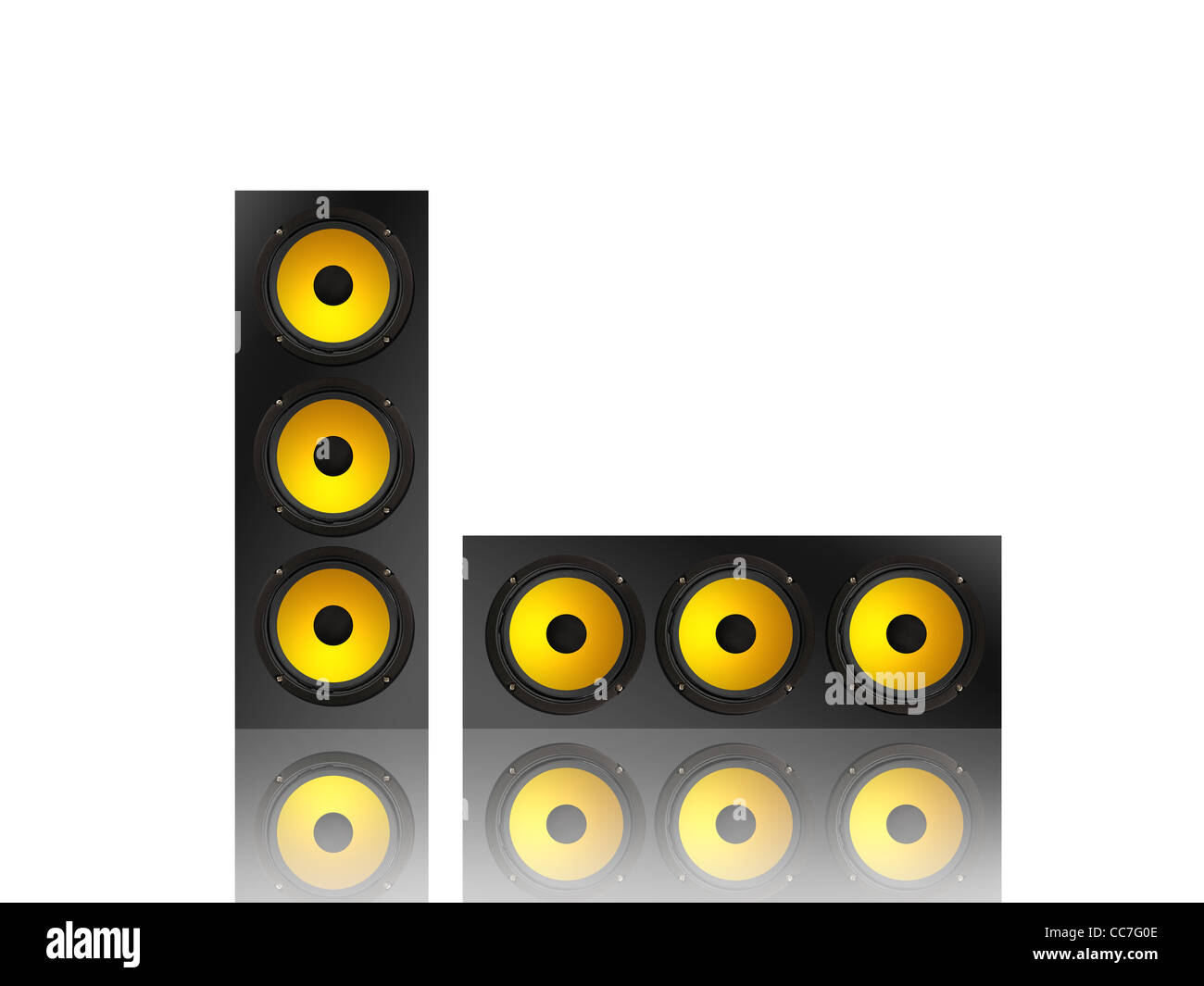 Stero speakers isolated against a solid background Stock Photo - Alamy