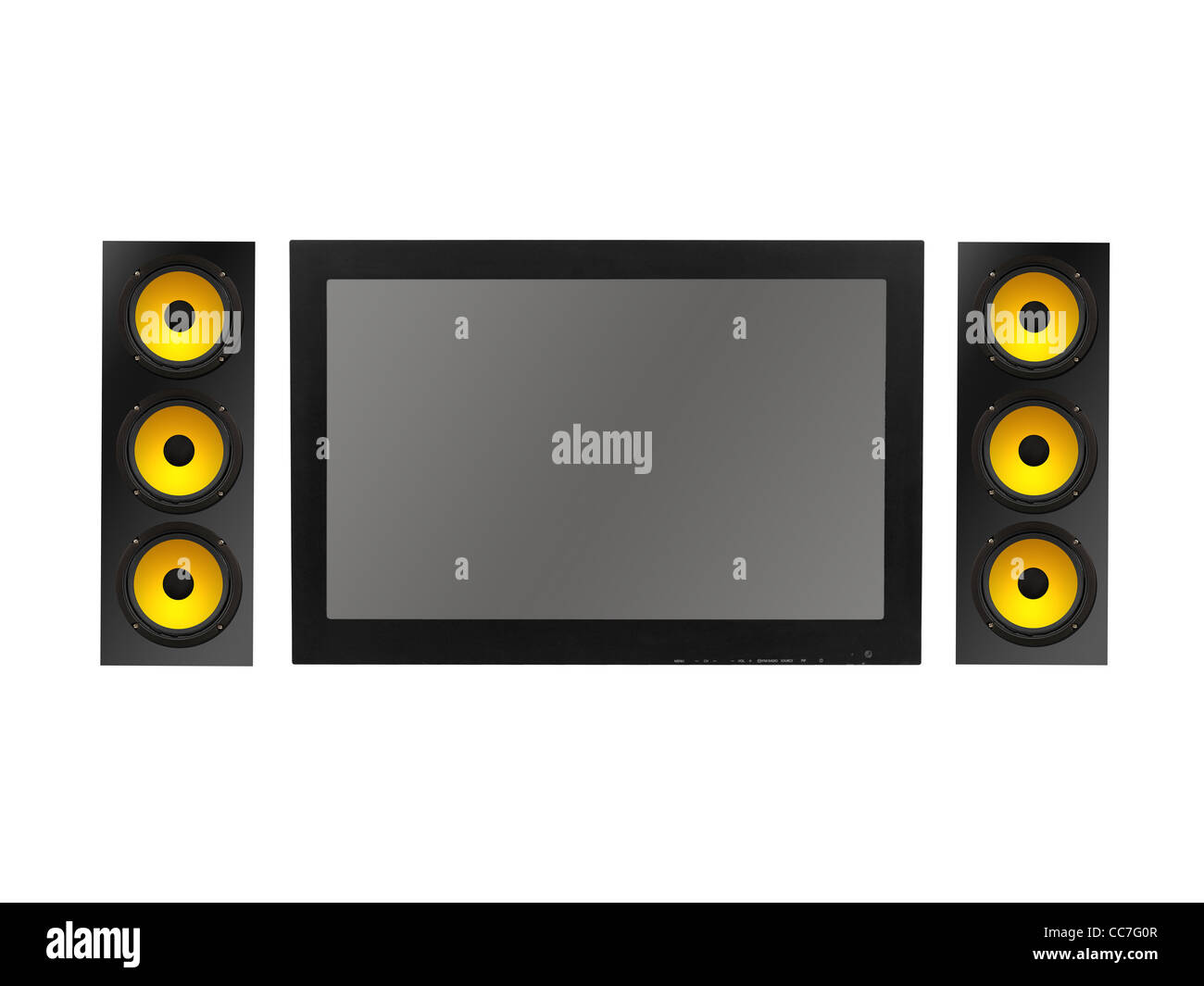 Stero speakers isolated against a solid background Stock Photo - Alamy
