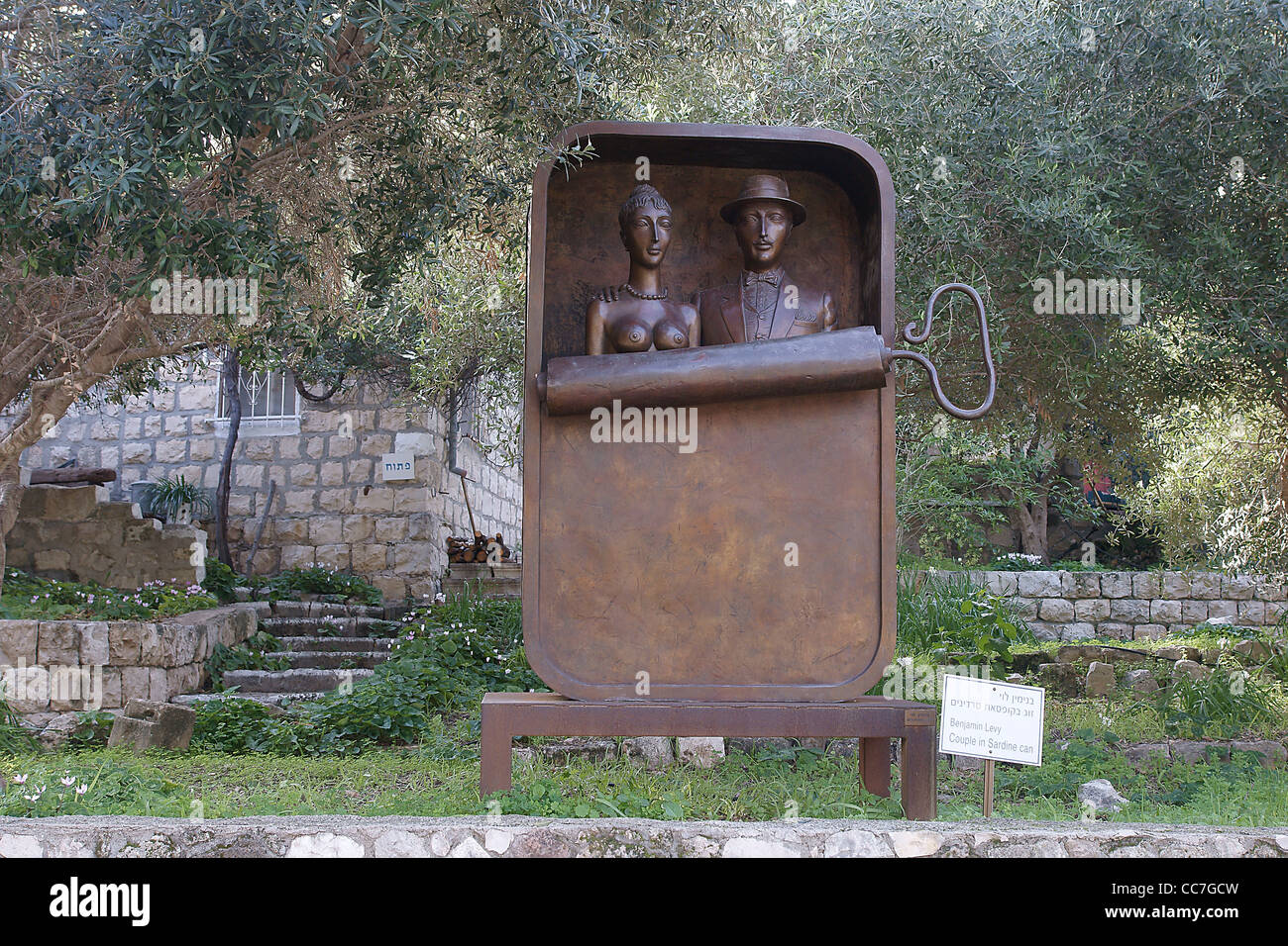 Israel, Carmel, Ein Hod Artist's village, A Couple in a Sardine Can ...