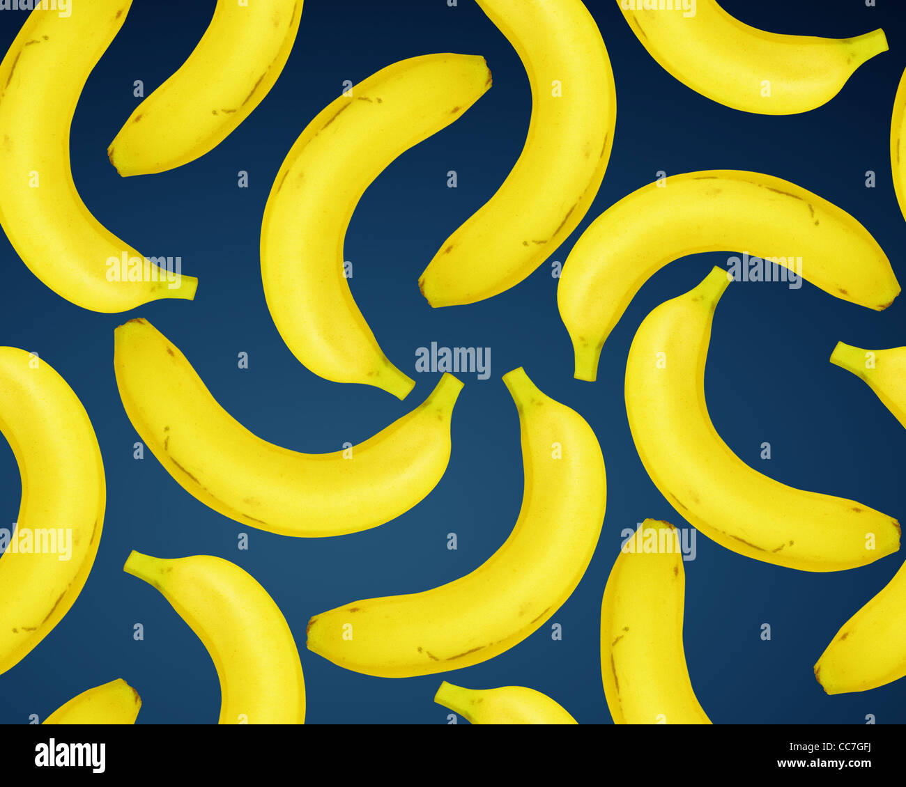 seamless Fresh Bananas on blue background Stock Photo - Alamy