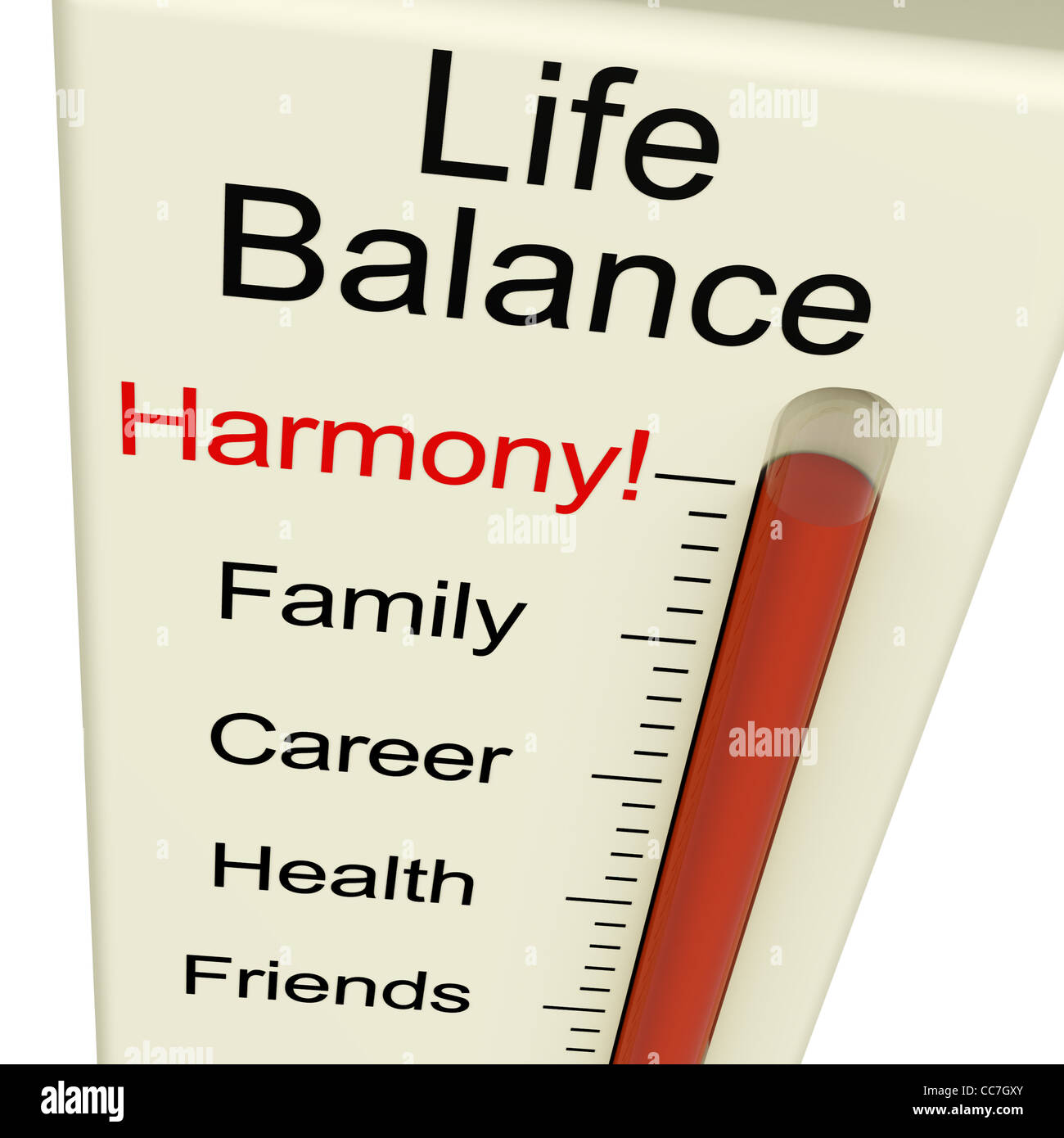 Life Balance Harmony Meter Shows Lifestyle And Jobs Desire Stock Photo ...