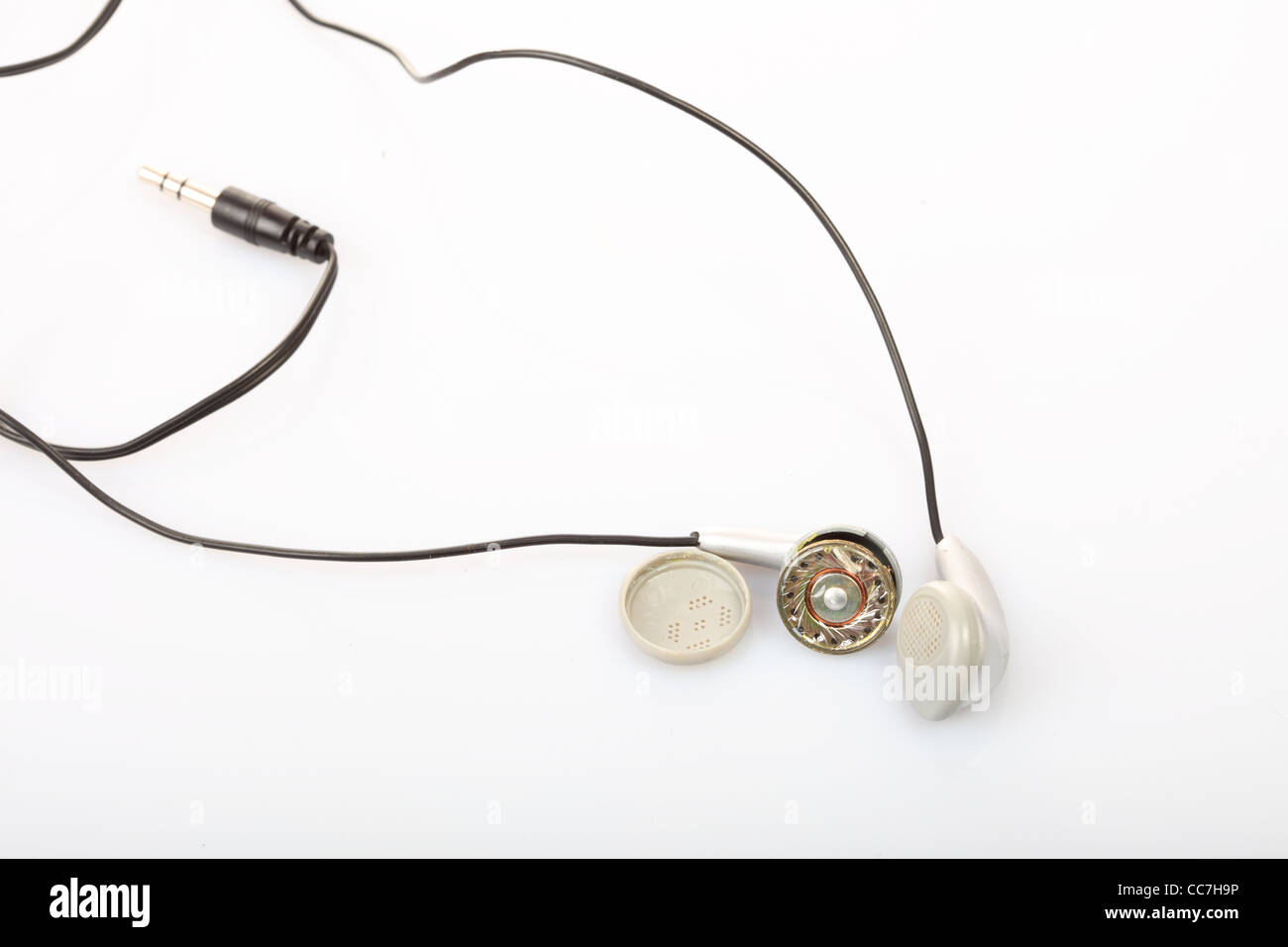 headphones, break on white background Stock Photo - Alamy