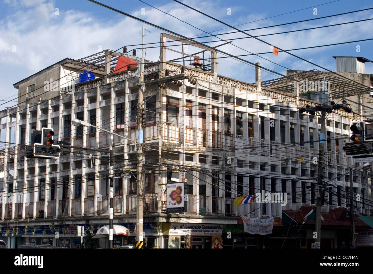 Telephone lines connected to building hi-res stock photography and ...