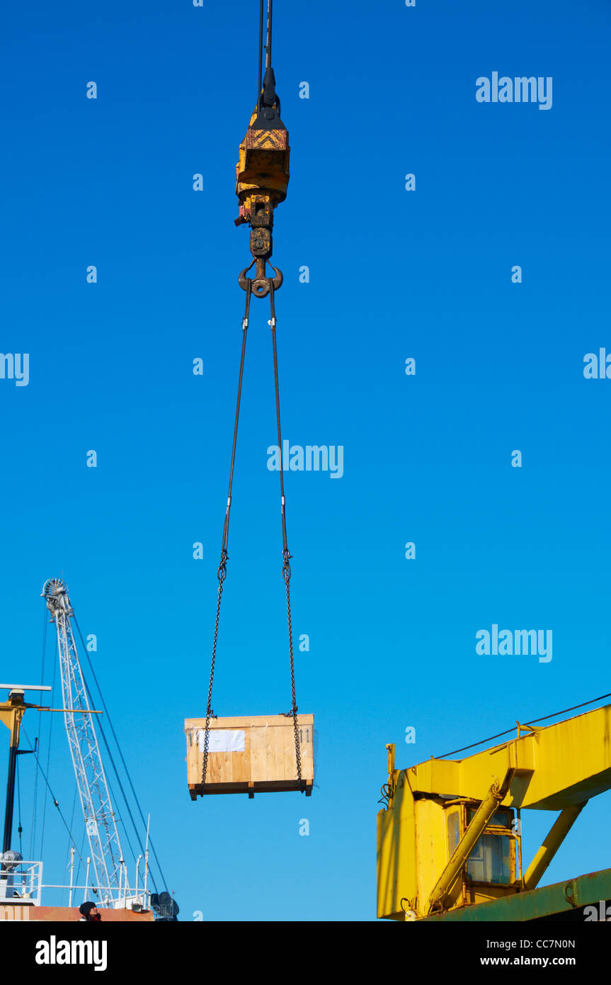 crane development dock iron lift machine machinery Stock Photo - Alamy
