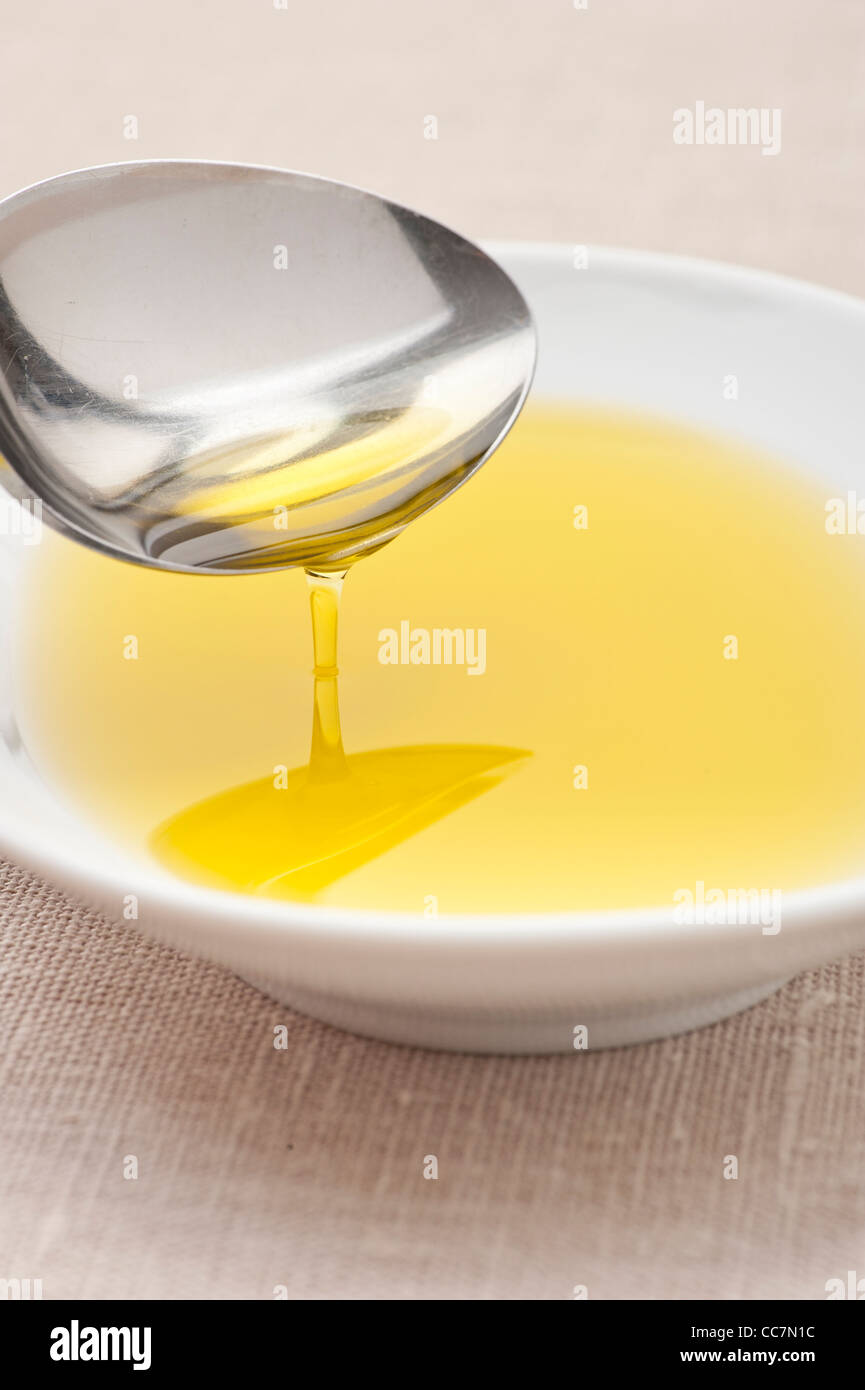 A plate filled with olive oil Stock Photo - Alamy