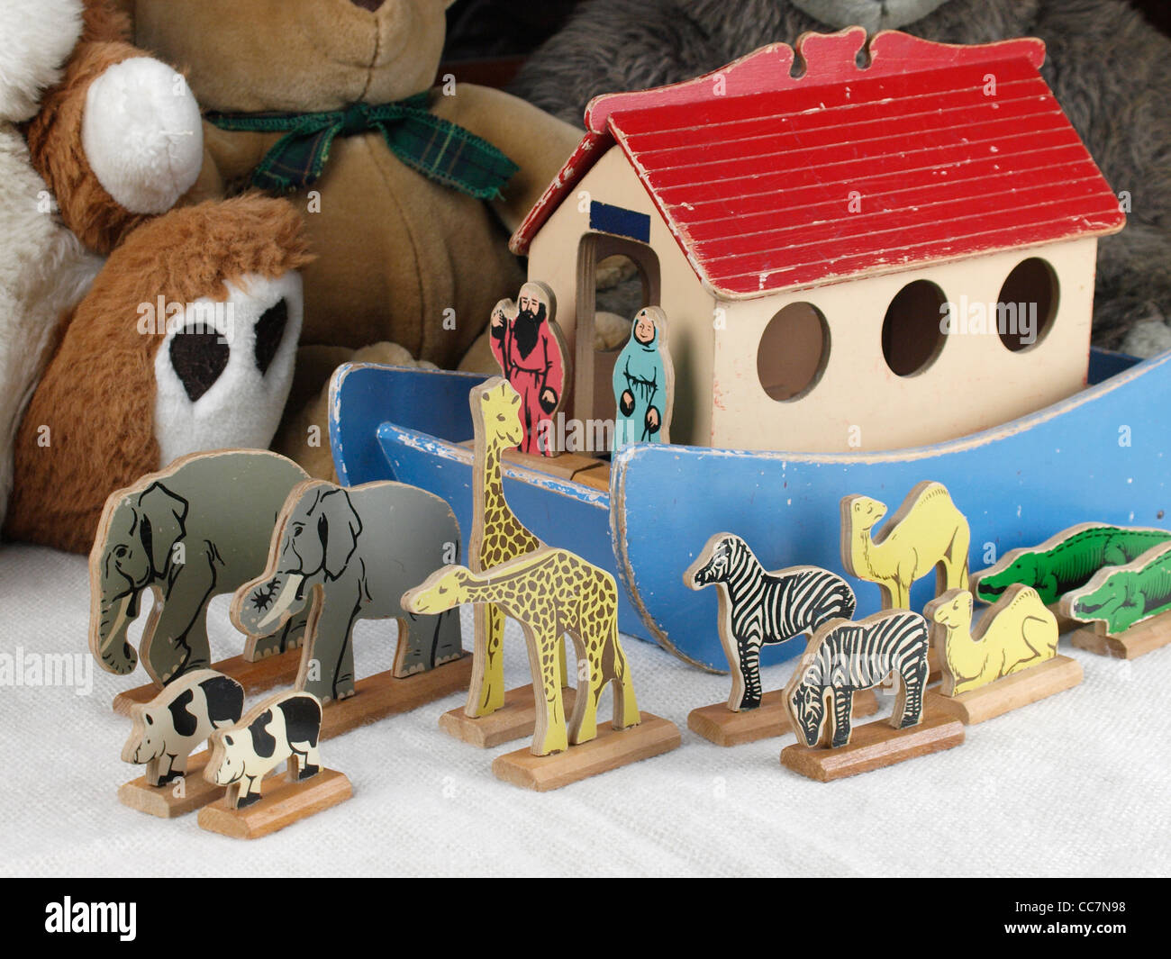 Noah and his Ark wooden toy, UK Stock Photo - Alamy