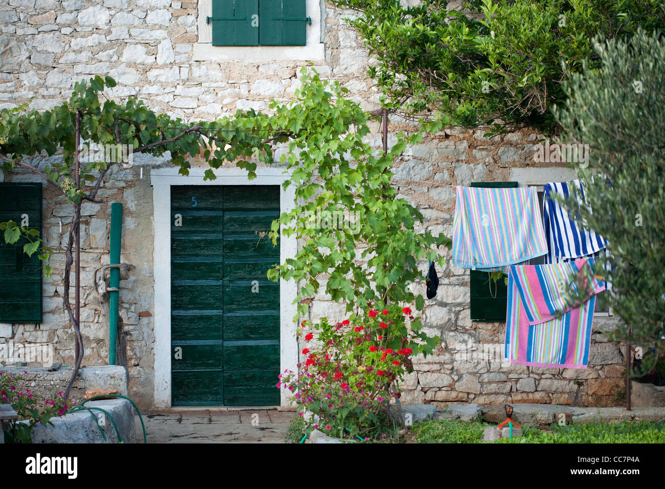 Mediterranean fishing cottage Stock Photo - Alamy