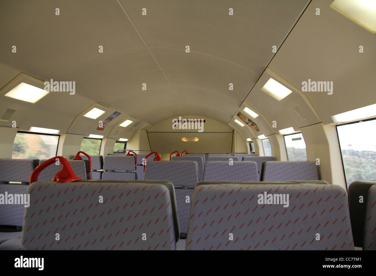 Modern interior of a suburban train Stock Photo - Alamy