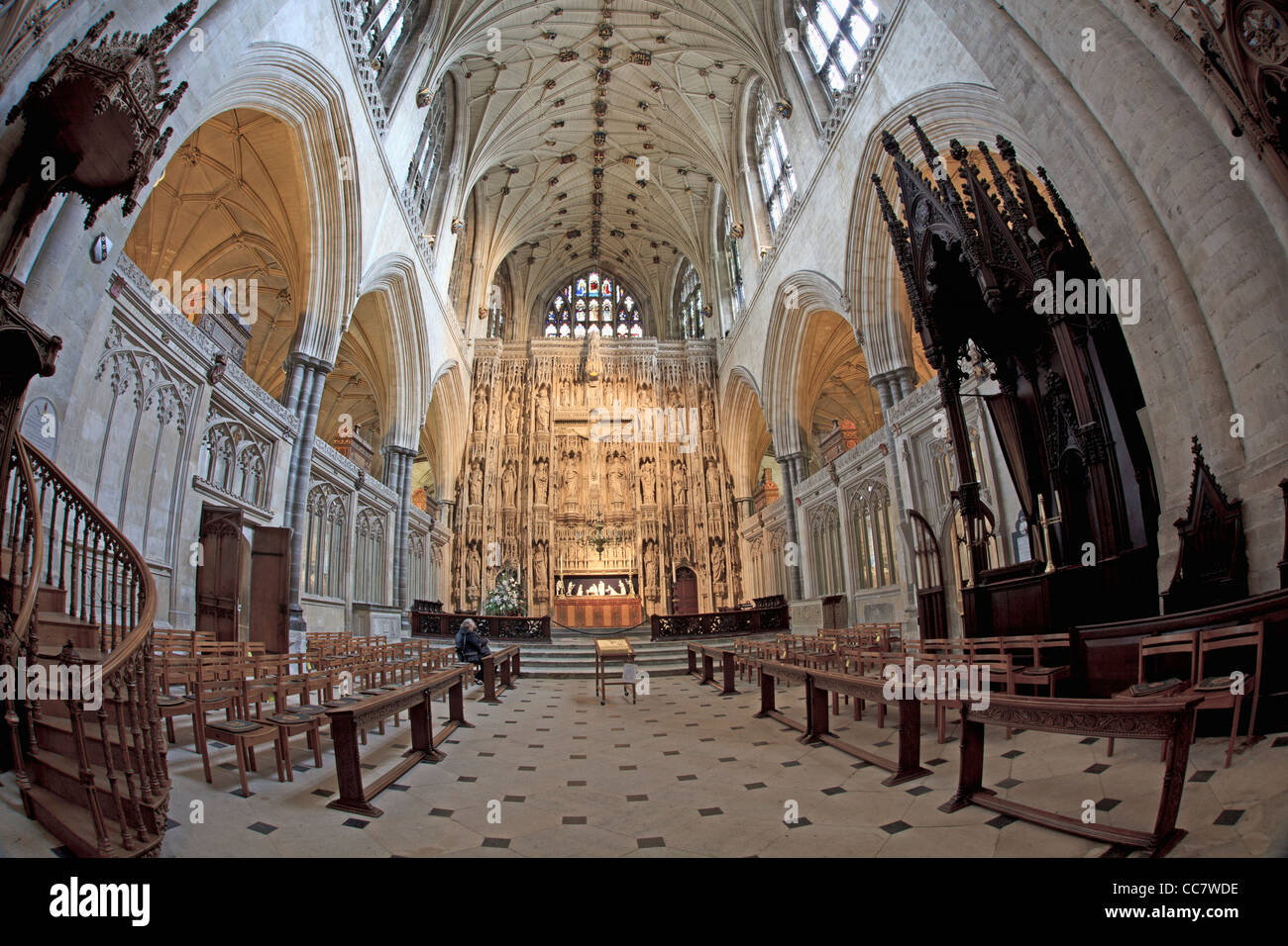 Winchester Cathedral's interior, Hampshire, England Stock Photo - Alamy