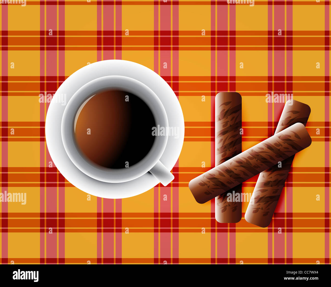 background including Cup of tea and cookies and chocolate bars Stock ...